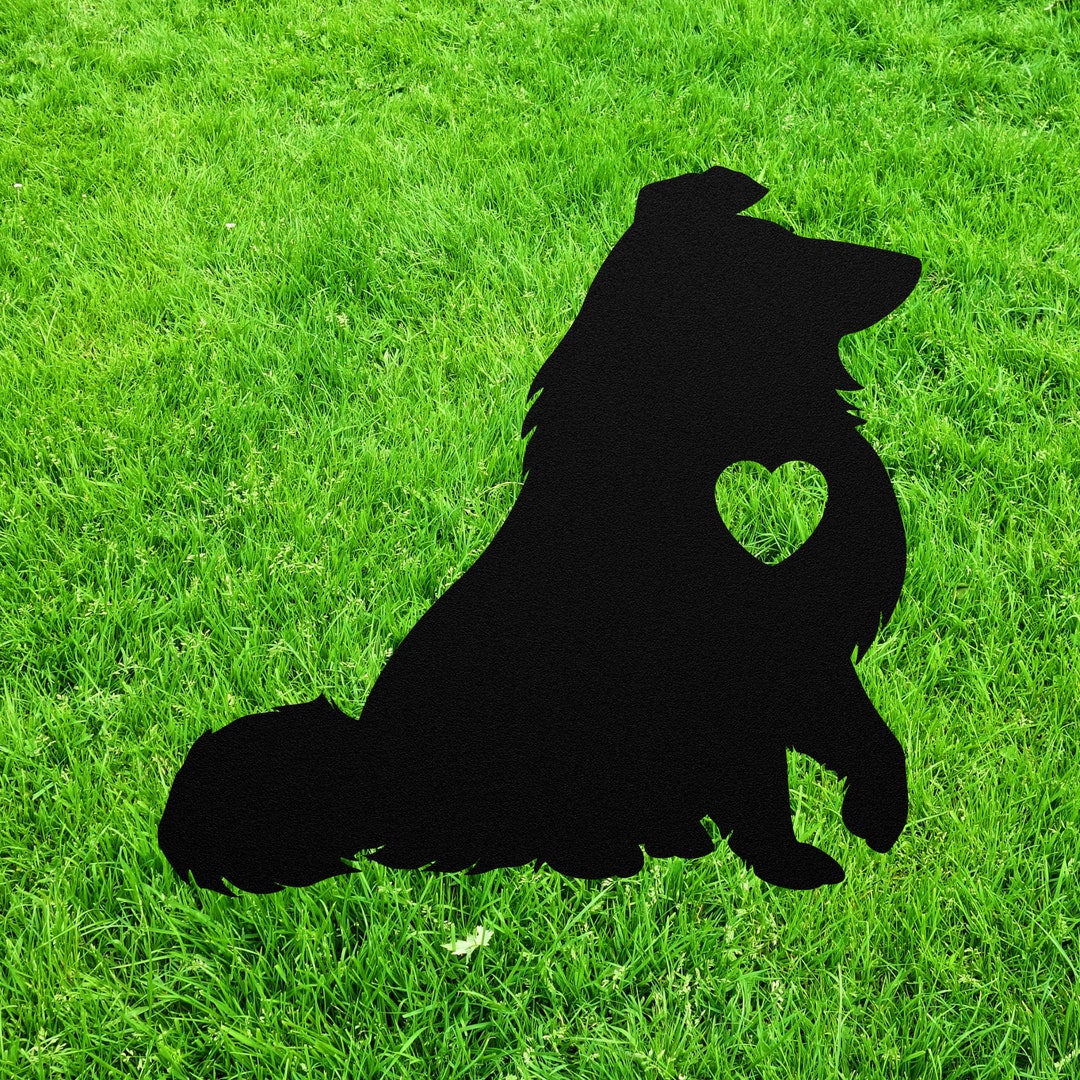 Personalized Shetland Sheepdog Garden Statue Stake, Custom Sheltie ...