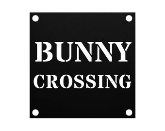 Bunny Crossing Sign - Etsy