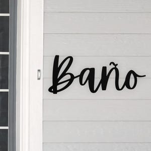 El Bano Sign, Bath Spanish Metal Sign, Restroom Bathroom Decor, Spanish ...