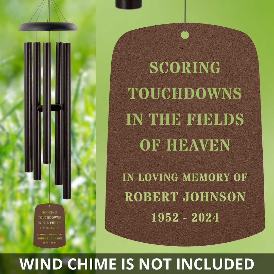 Football Wind Chime Sail Football Player Memorial Football Loss Gift ...
