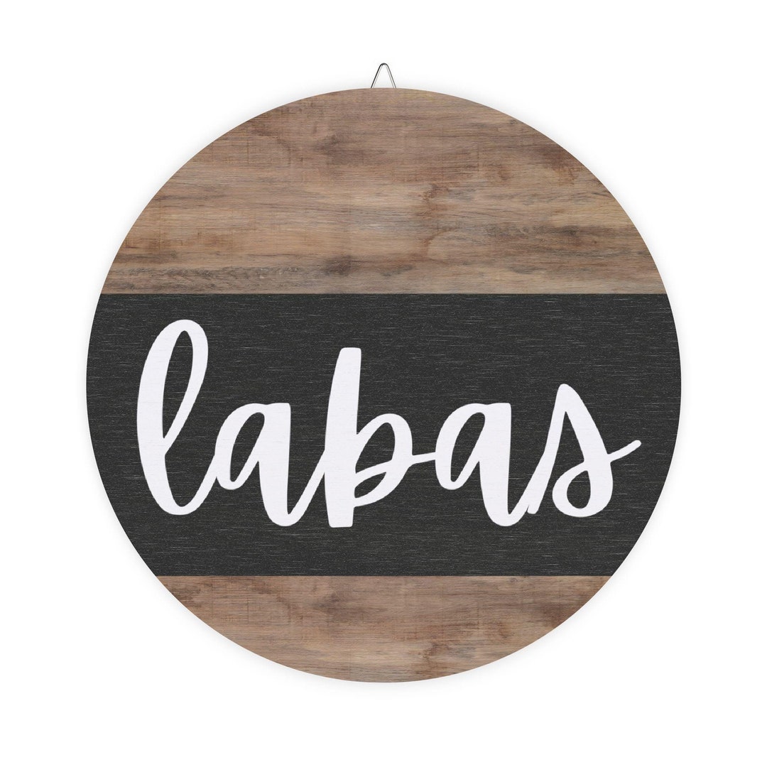 Labas Sign Lithuanian Door Hanger Wood Sign Front Door Wreath Front ...