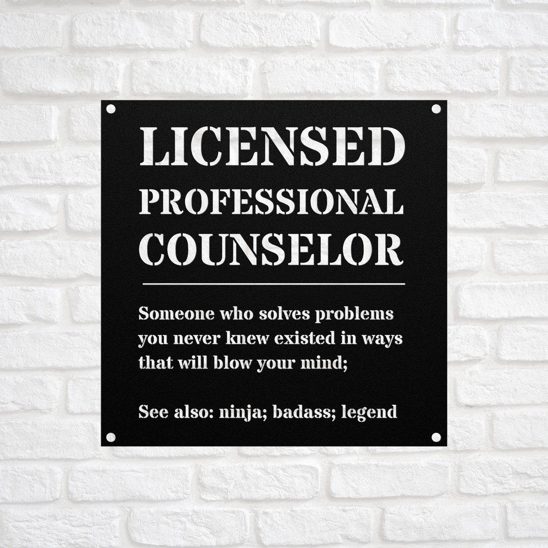 LPC Licensed Professional Counselor Gift Metal Sign for Men and Women ...