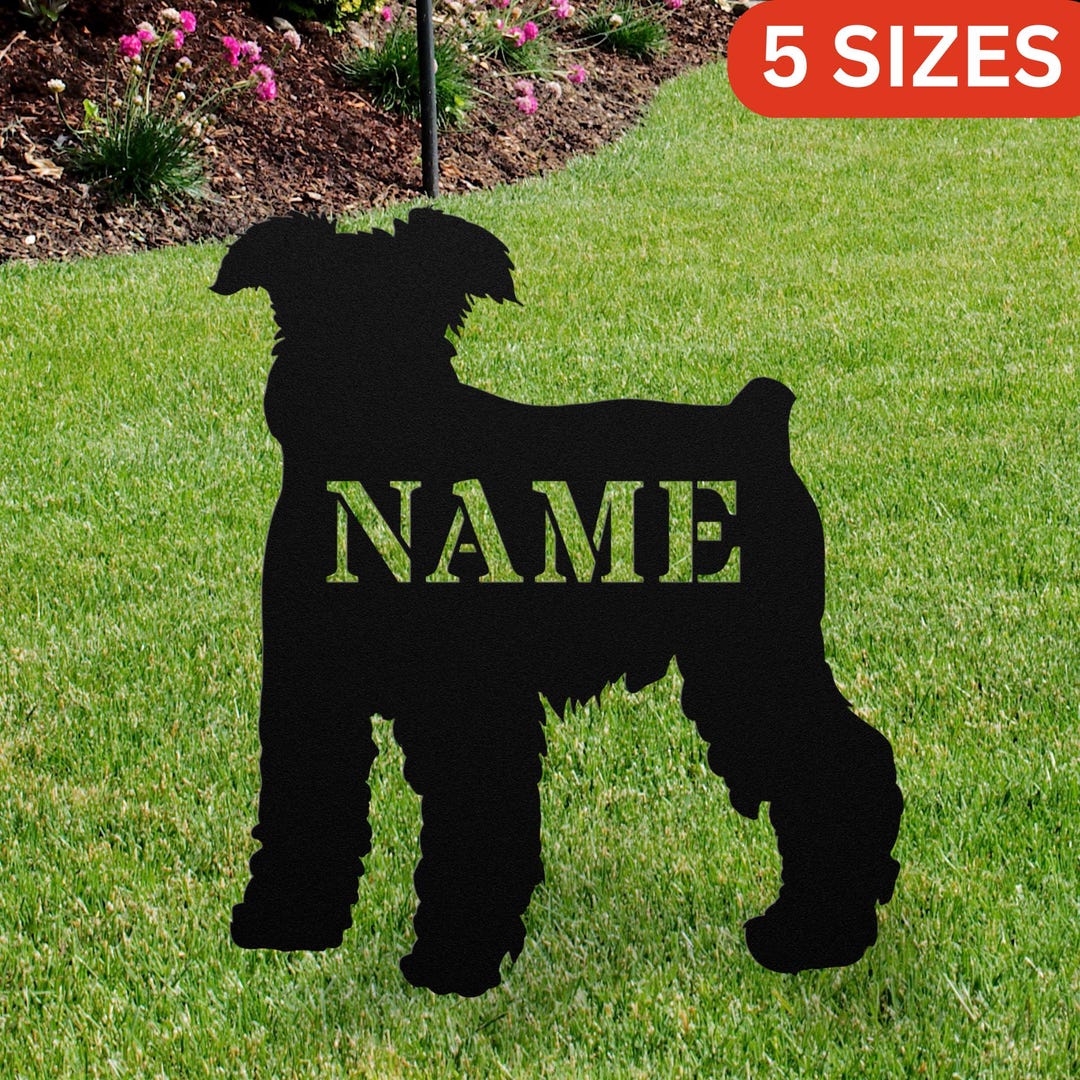 Personalized Miniature Schnauzer Garden Statue Stake Custom Miniature ...