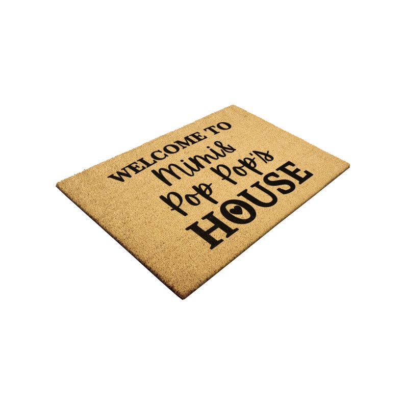 Welcome to Mimi and Pop Pop's House Doormat Grandparents | Etsy