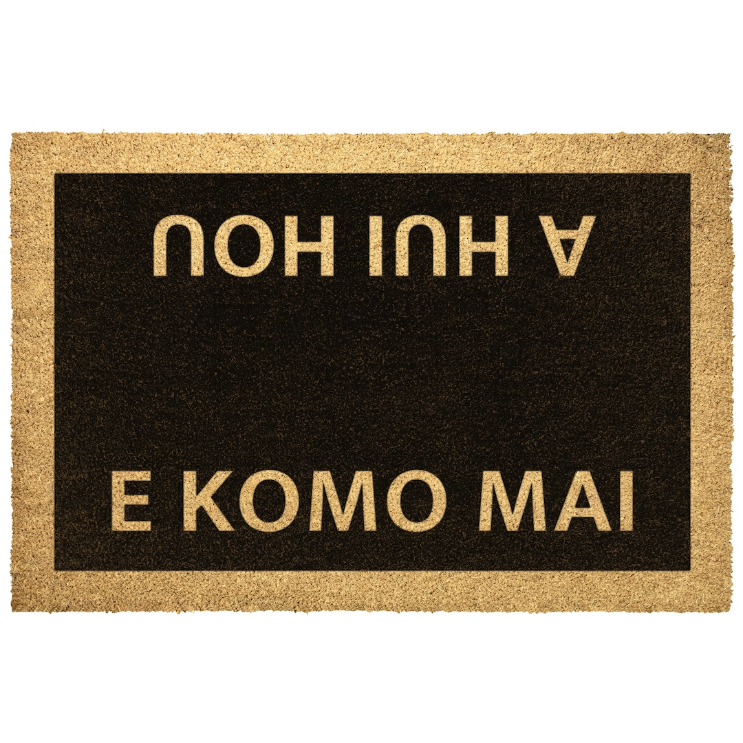 E Komo Mai- A Hui Hou Doormat // Welcome Mat // Home Decor // Door Mat ...