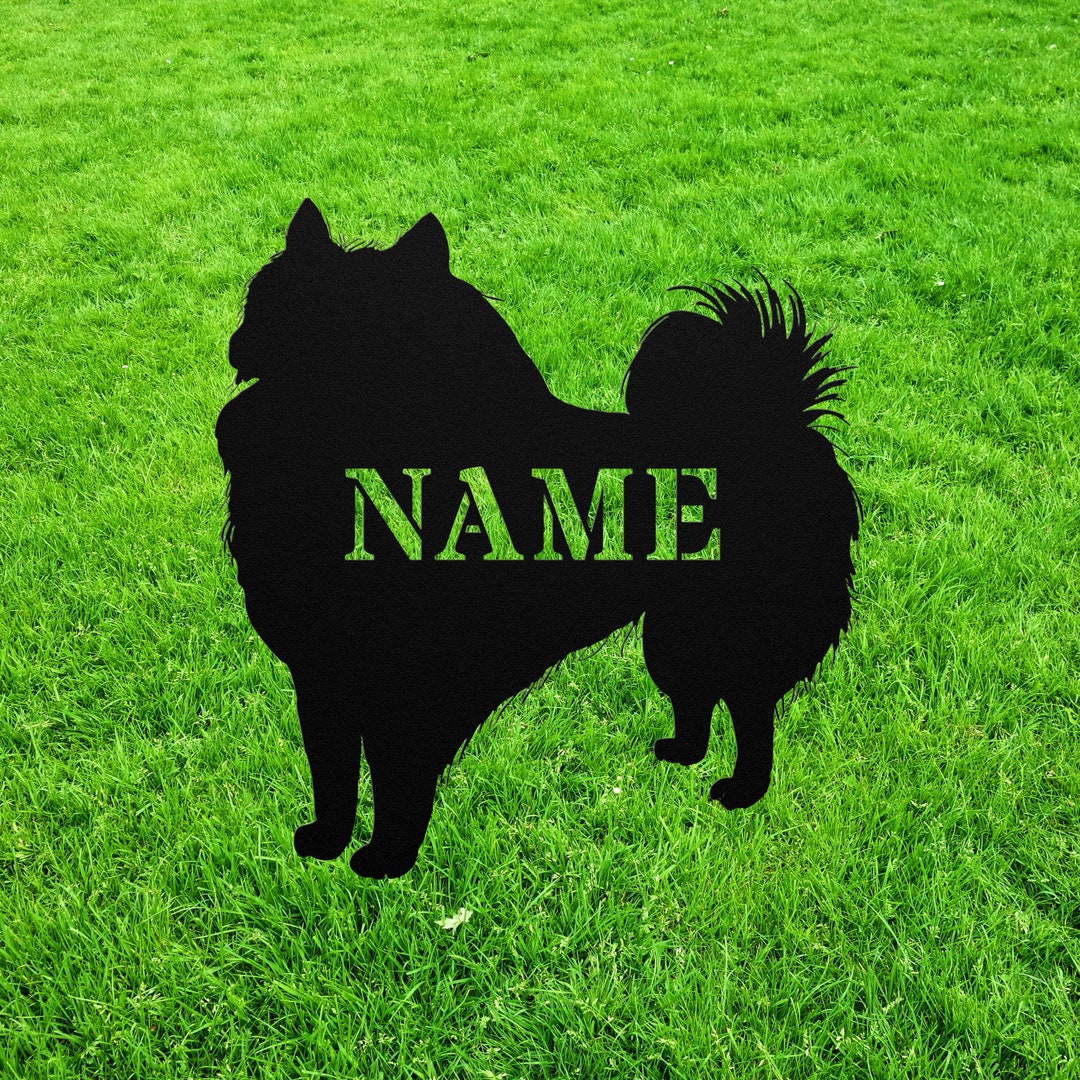Personalized Samoyed Garden Statue Stake, Custom Samoyed Outdoor Yard ...