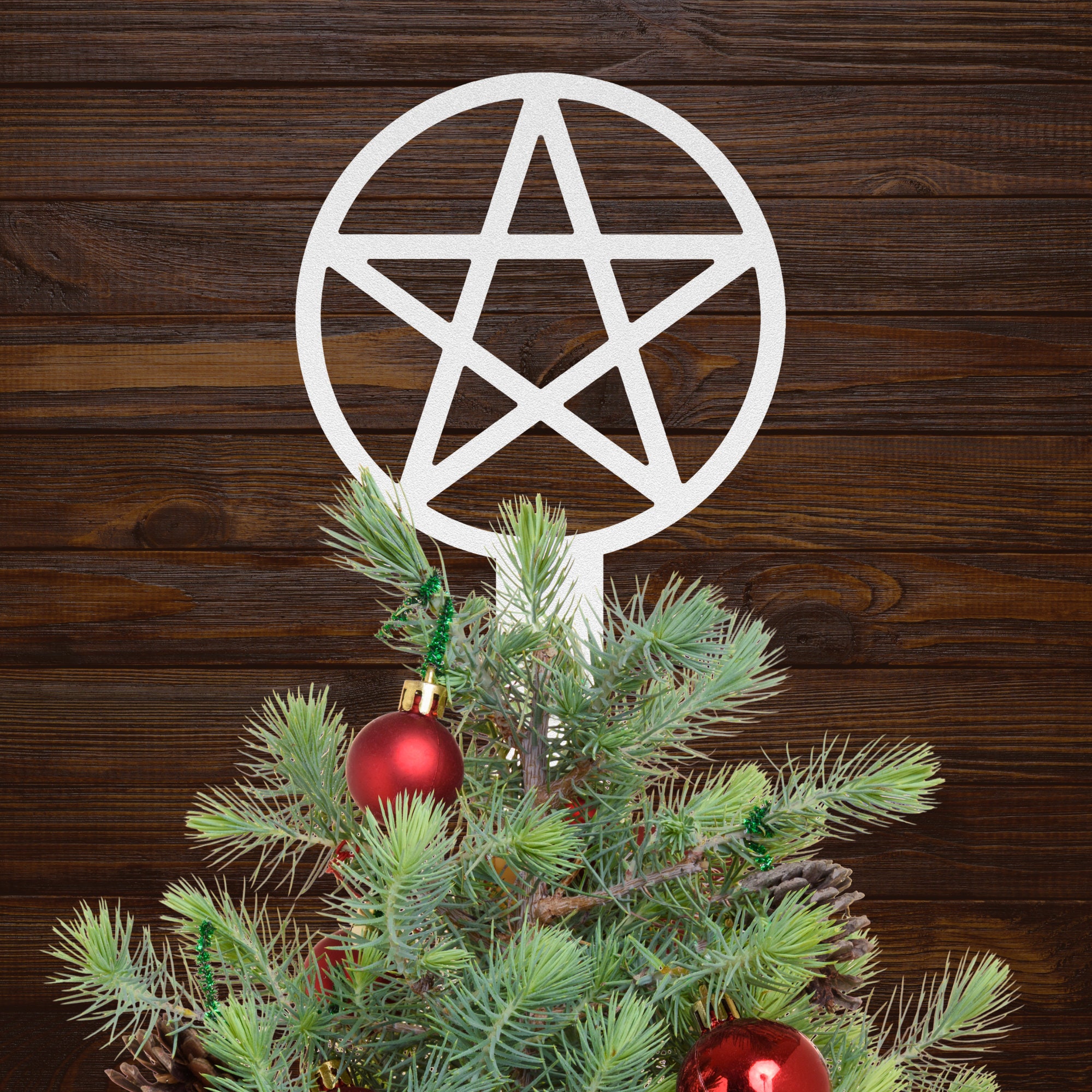 Yule Tree Topper White Metal Tree Topper - Etsy