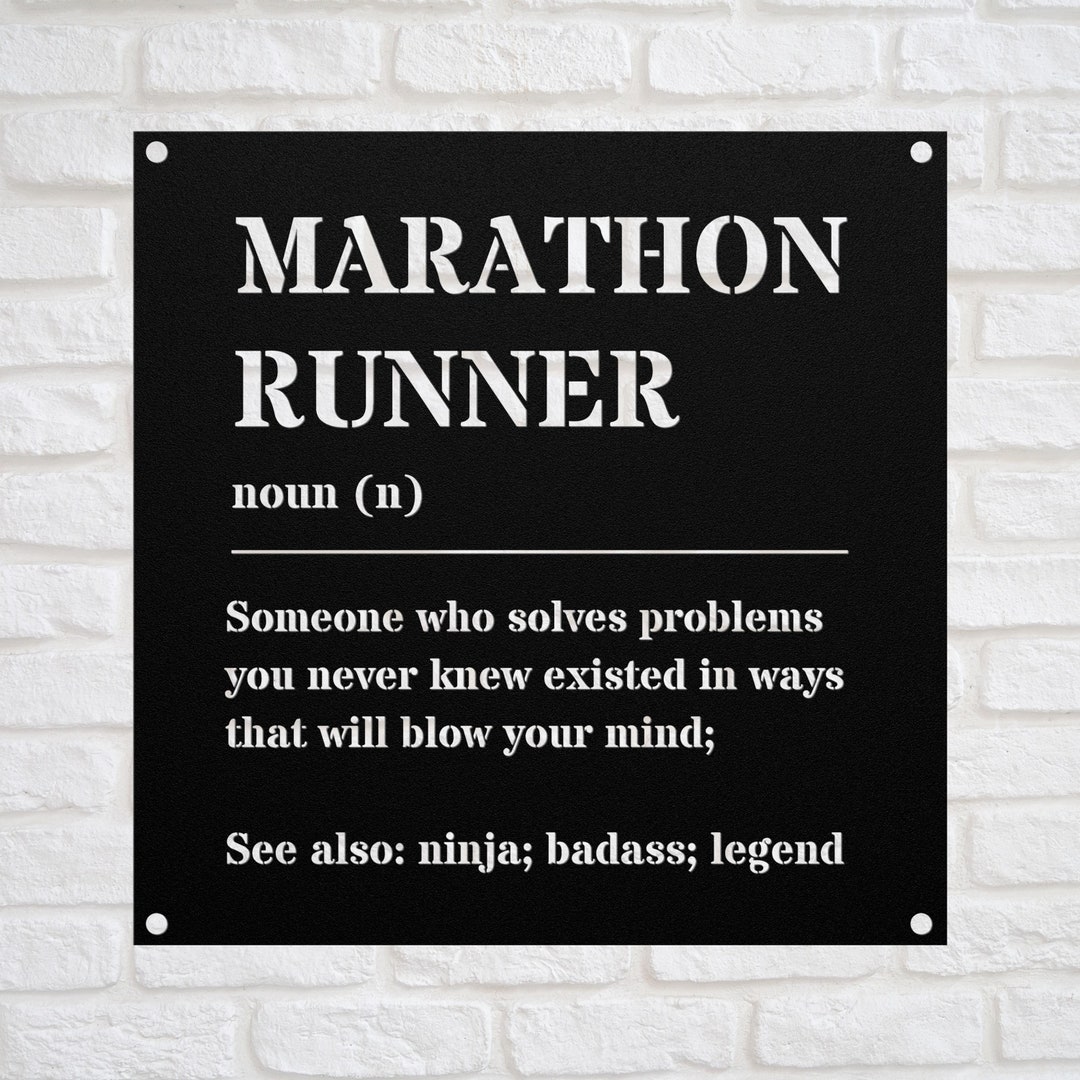 Best Marathon Runner Gift Metal Sign for Women and Men, for Christmas ...