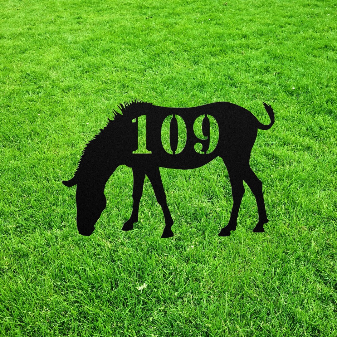 Zebra Address House Sign, Zebra Metal Address Steel Yard Sign, Zebra ...