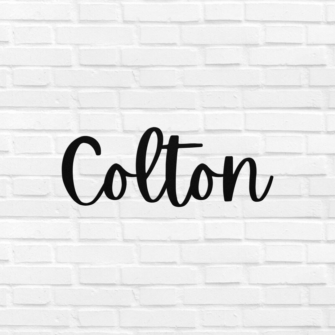 Colton Sign Metal Name Cutout Gift for Colton Boy Nursery - Etsy