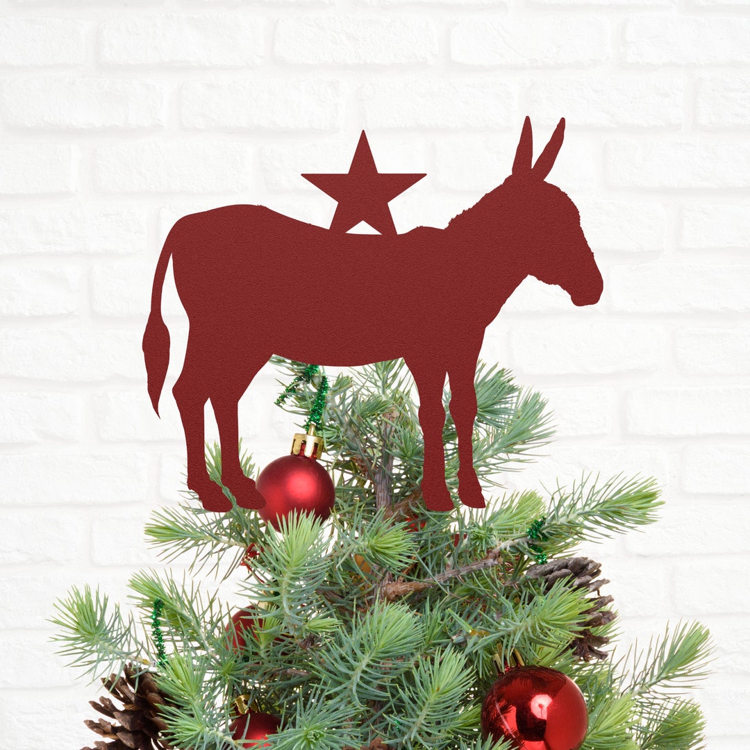 Donkey Tree Topper Christmas Holiday Decoration Memorial Loss of Donkey ...