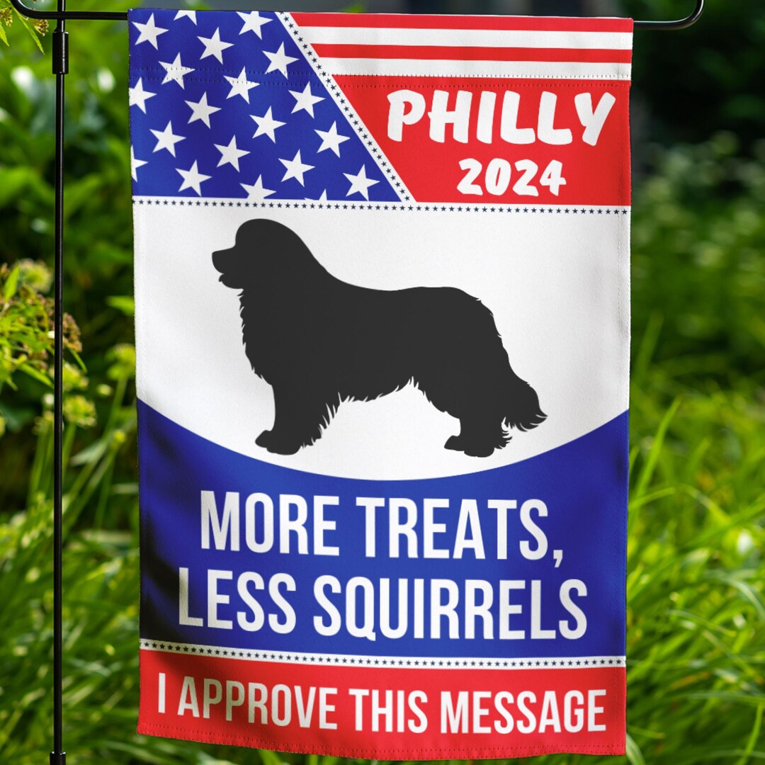 Newfoundland Dog 2024 Election Garden Flag Political Newfie Yard Sign ...