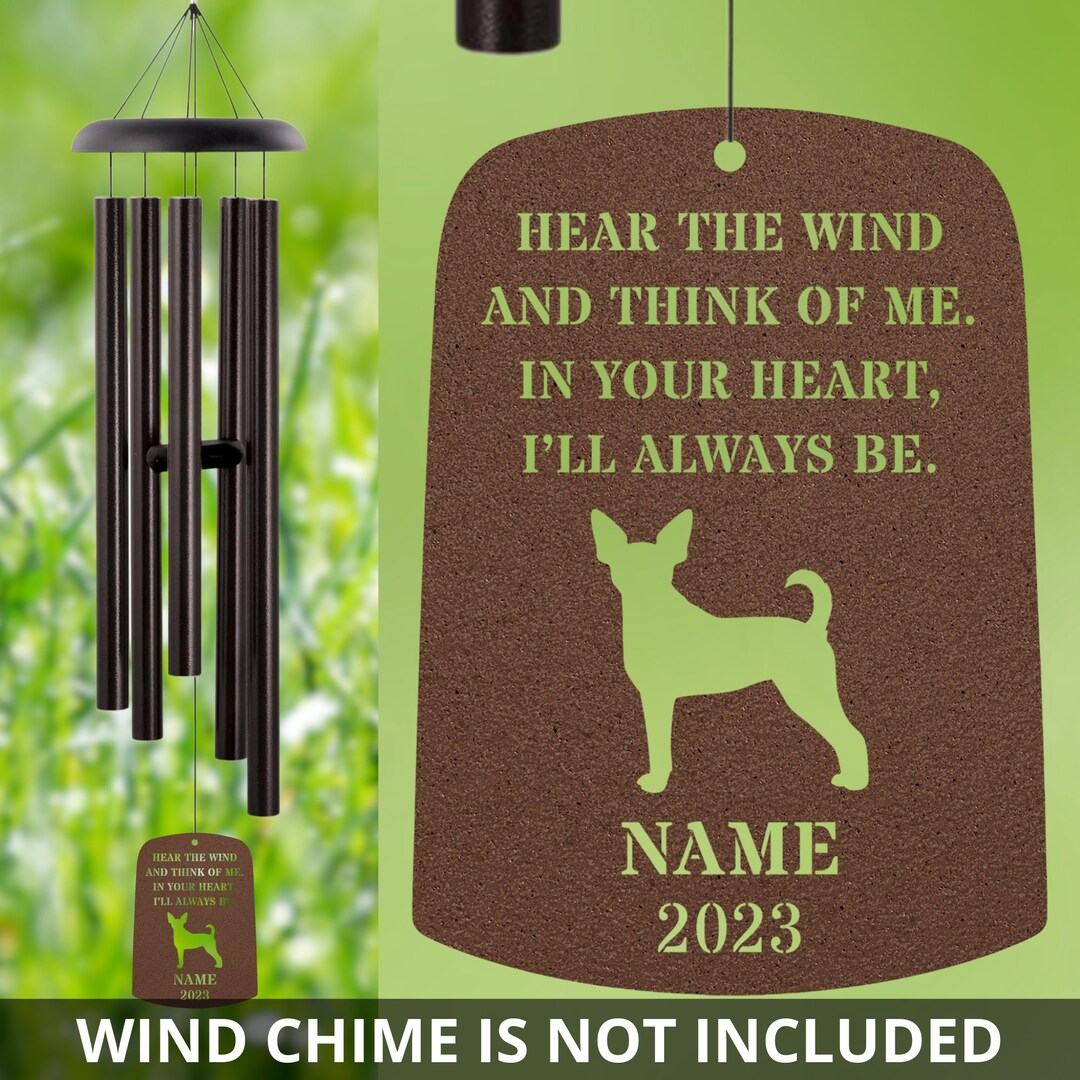 Rat Terrier Wind Chime Sail Rat Terrier Memorial Rat Terrier Loss Gift ...