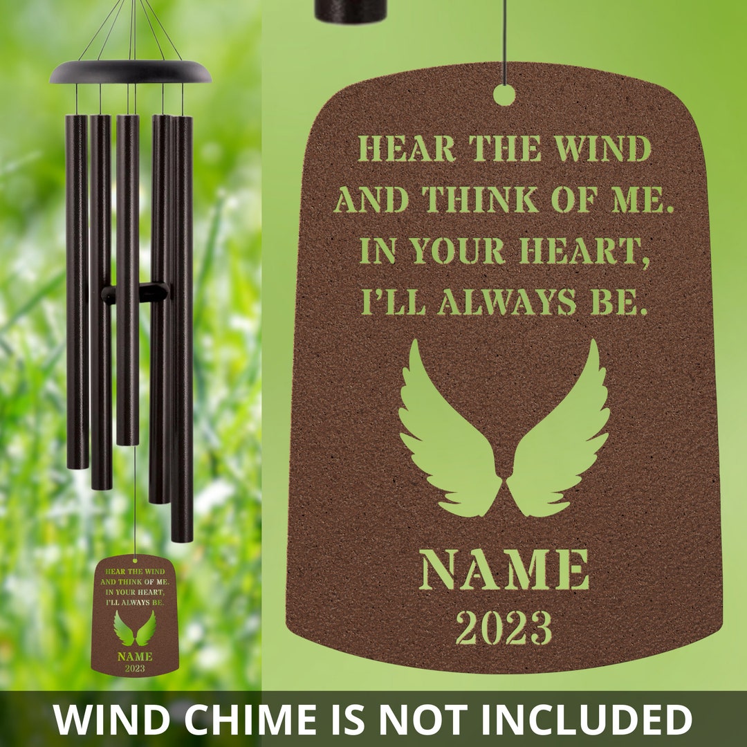 Angel Wings Wind Chime Sail Angel Wings Wind Chime Memorial Loss Gift ...