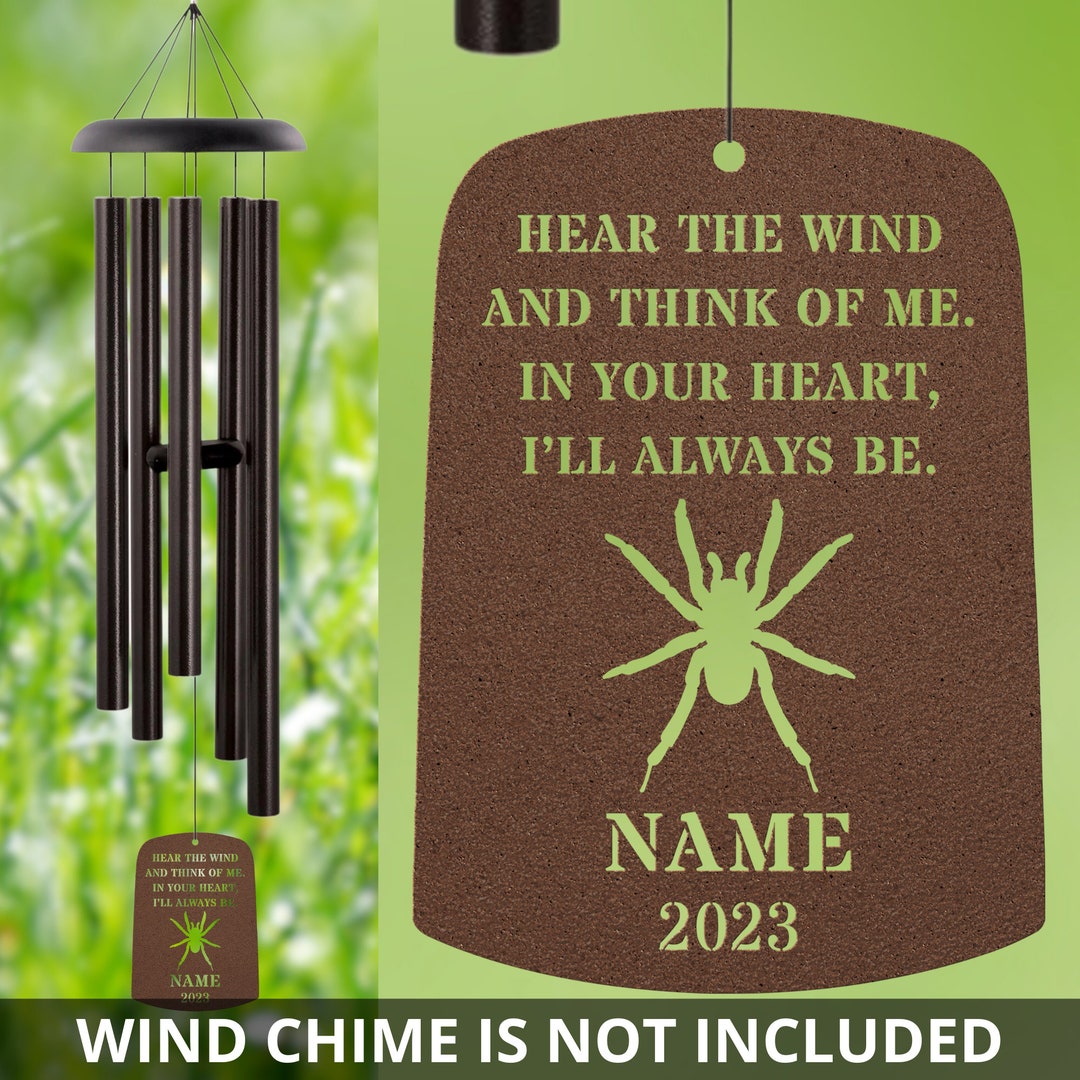 Wolf Spider Wind Chime Sail Wolf Spider Memorial Wolf Spider Loss Gift ...