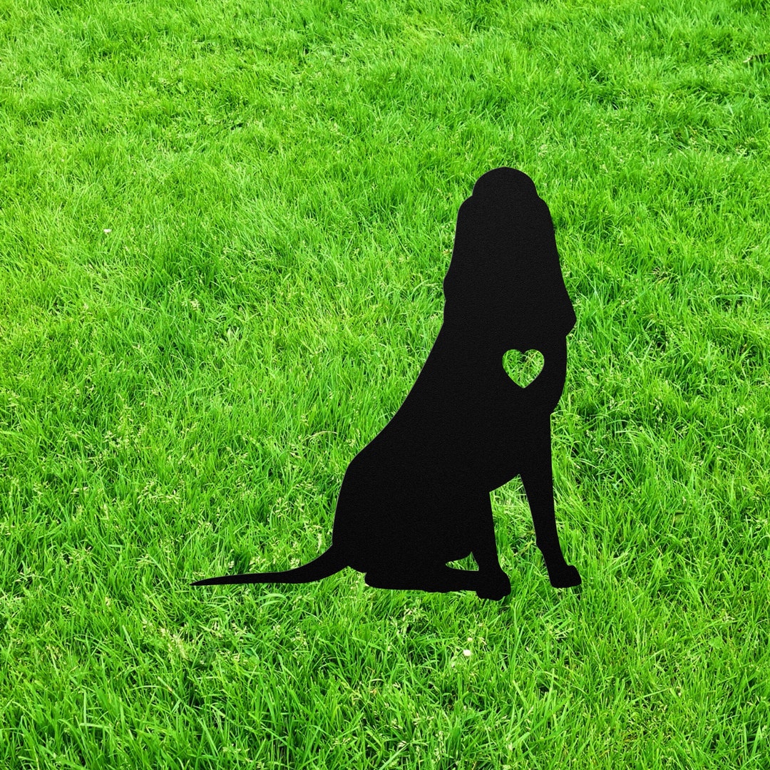 Personalized Bloodhound Garden Statue Stake, Custom Bloodhound Outdoor ...