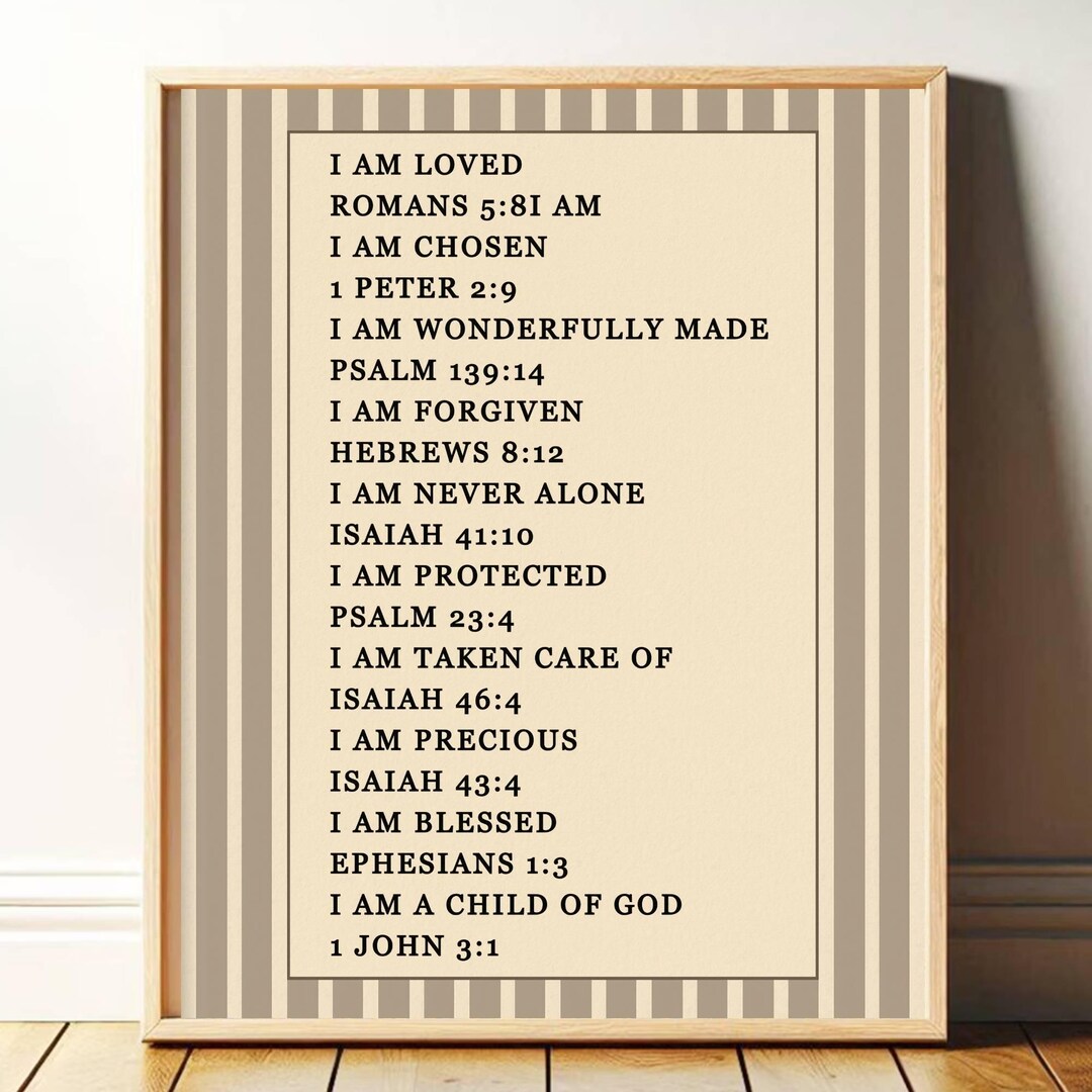 Christian Affirmation Print Wall Art, Christian Wall Art, Boys Nursery ...