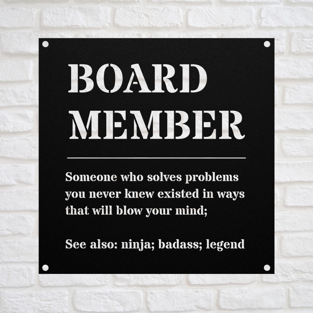 Funny BOARD MEMBER Gift Metal Sign L for Women and Men L Appreciation ...