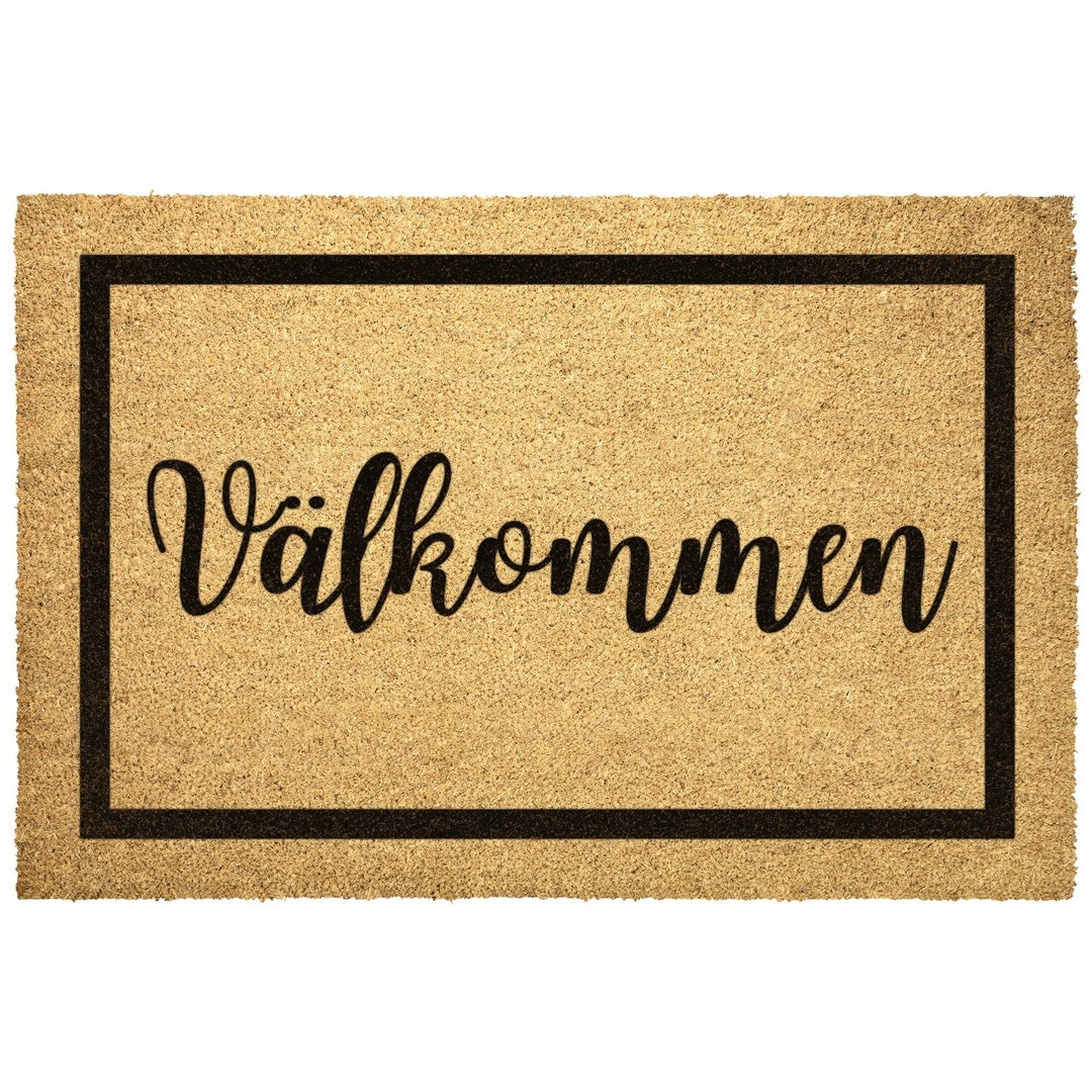 Valkommen Sweden Swedish Welcome Doormat Outdoor Rug Door Mat Decor ...