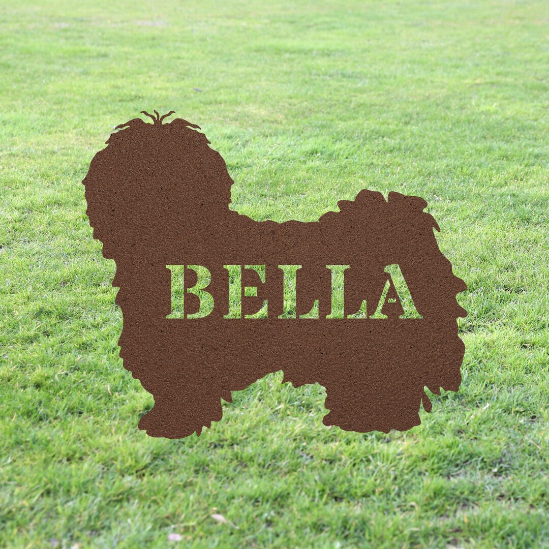 Personalized Puli Yard Statue Stake, Custom Puli Dog Outdoor Garden Art ...
