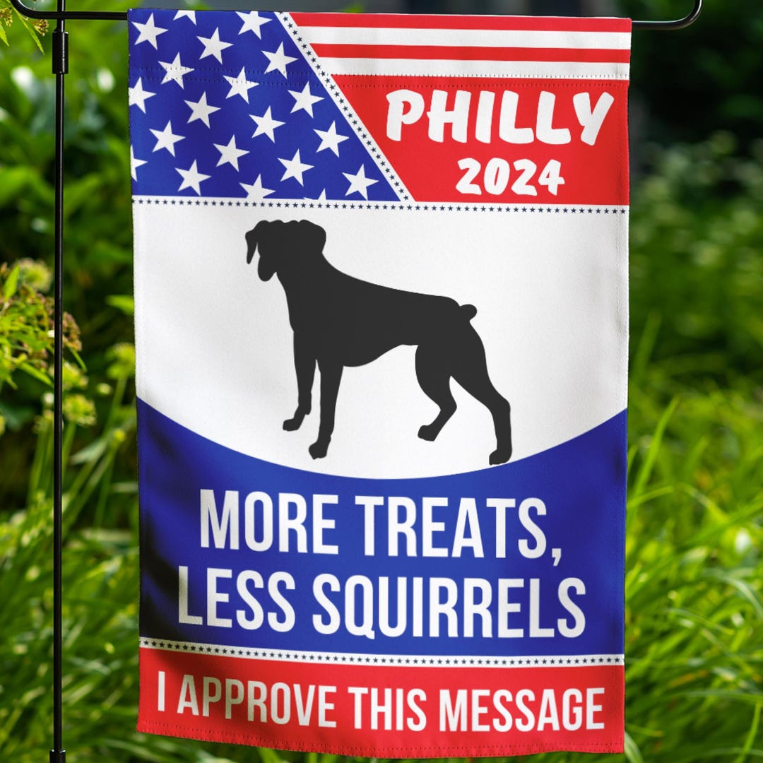 Boxer Dog 2024 Election Garden Flag Political Dog Yard Sign Banner ...