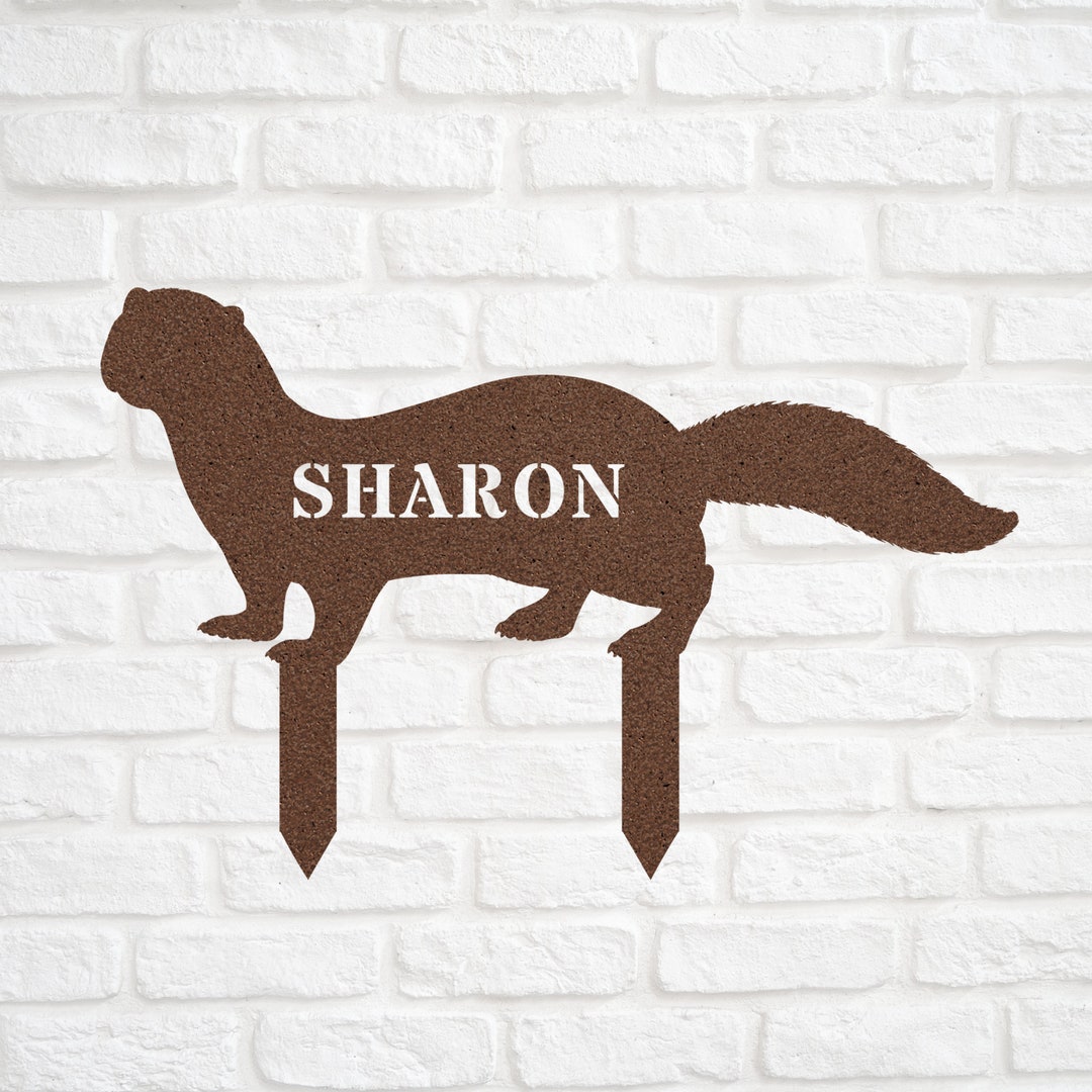 Ferret Memorial Stake Loss of Ferret Wind Chime Heart Grave Marker ...