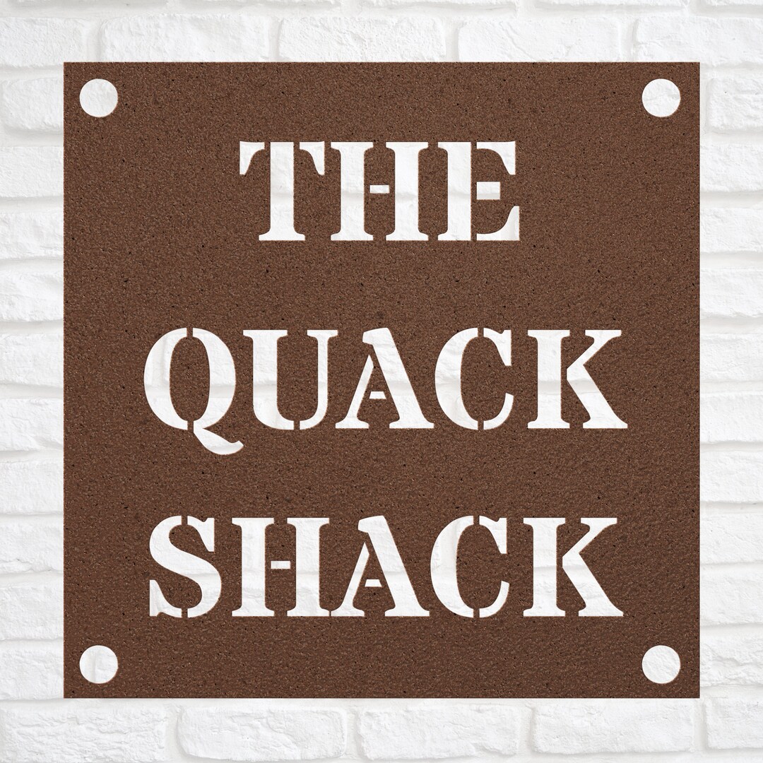 The Quack Shack Sign, Funny Duck Metal Sign, Funny Farm Fresh Chicken ...