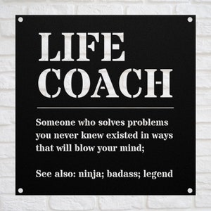 Life Coach-mentor Gift Metal Sign for Women and Men, for Birthday ...