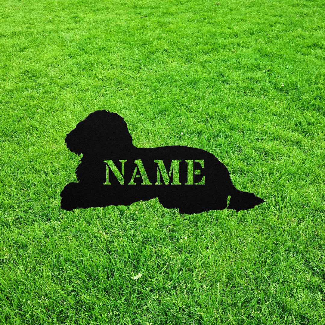 Personalized Schnoodle Yard Statue Stake, Custom Schnoodle Outdoor ...
