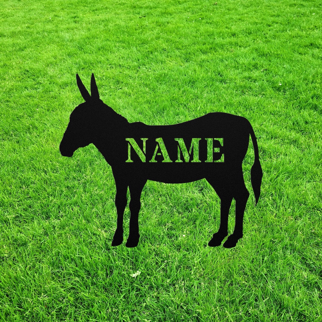 Donkey Memorial Stake Loss of Donkey Wind Chime Heart Grave Marker ...