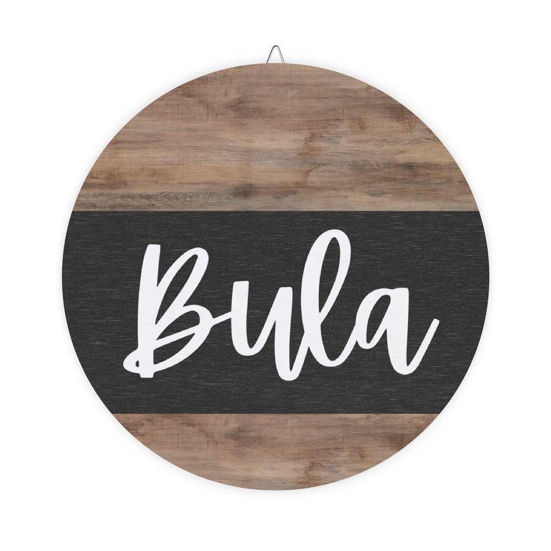 Bula Welcome Door Hanger Wood Sign Front Door Wreath Front Door Decor ...