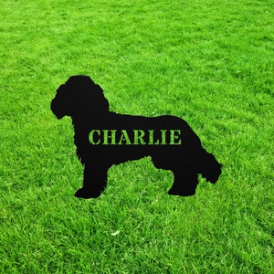 Personalized Cockapoo Statue Stake, Custom Cockapoo Dog Outdoor Yard ...