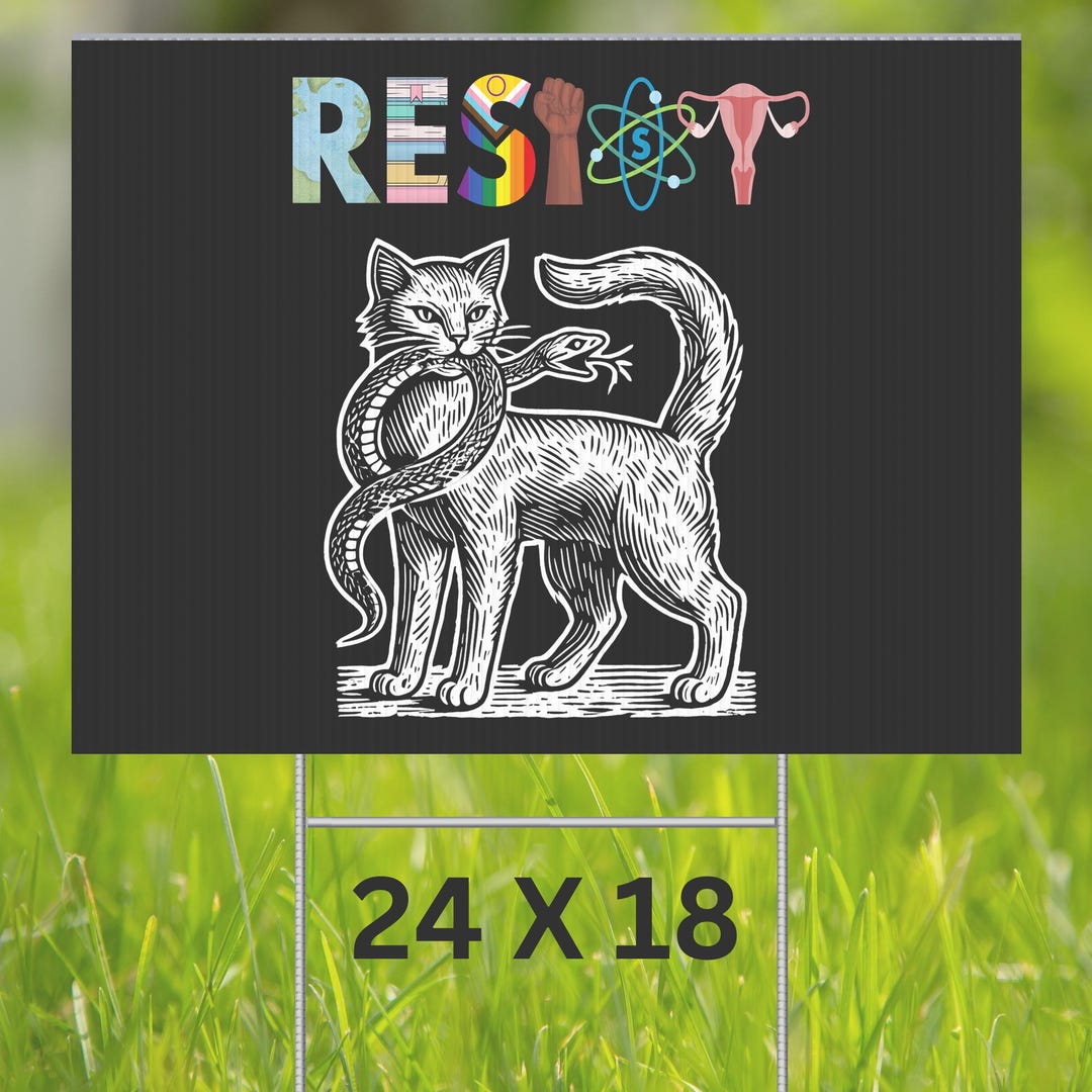 Resist Yard Sign, Banned Books Reproductive LGBT Rights Social Justice ...