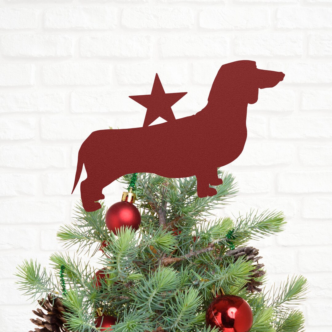 Dachshund Tree Topper Christmas Holiday Decoration Ornament Dog Gift ...
