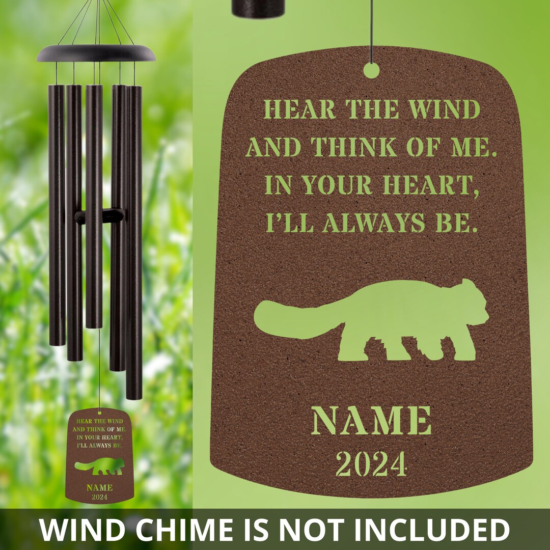 Red Panda Wind Chime Sail Memorial Loss Gift Sympathy Bereavement ...