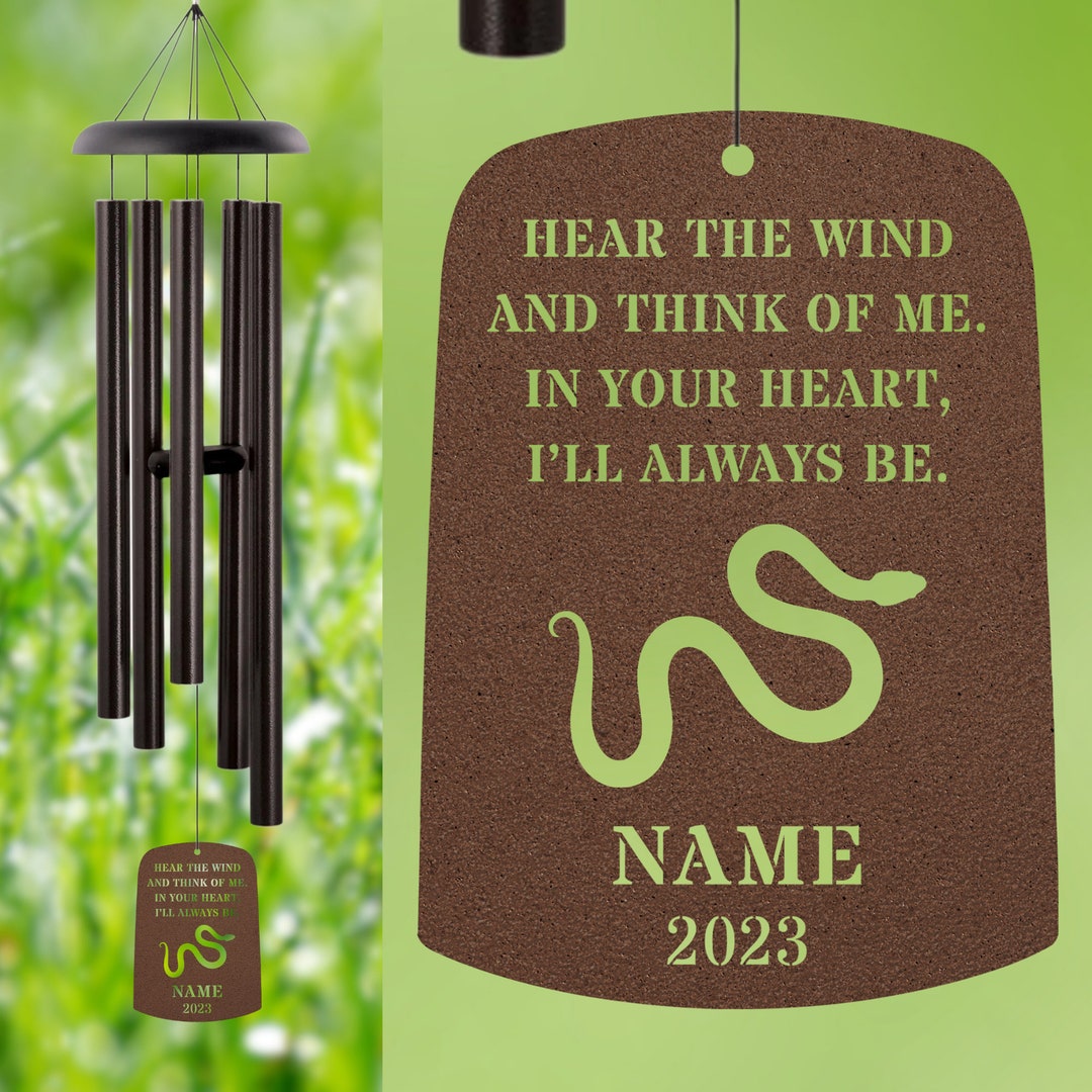 Snake Wind Chime Sail Snake Memorial Loss Gift Sympathy Bereavement ...