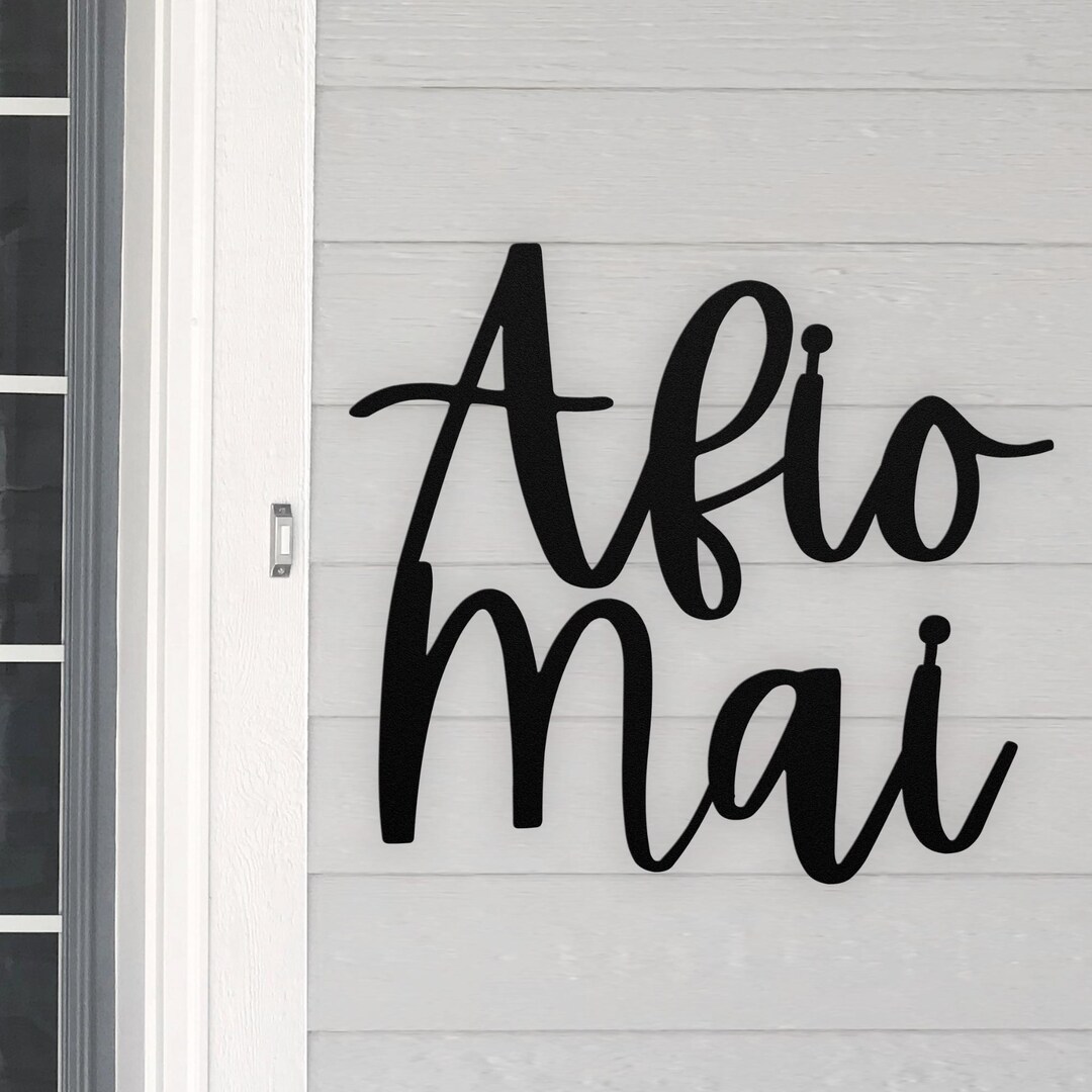Samoan Welcome Sign Metal Wall Art Afio Mai Polynesian Home Entry New ...