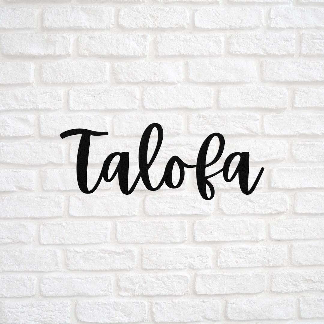 Talofa Metal Sign Samoan Wall Art Plaque Samoa Front Home Decor Porch ...