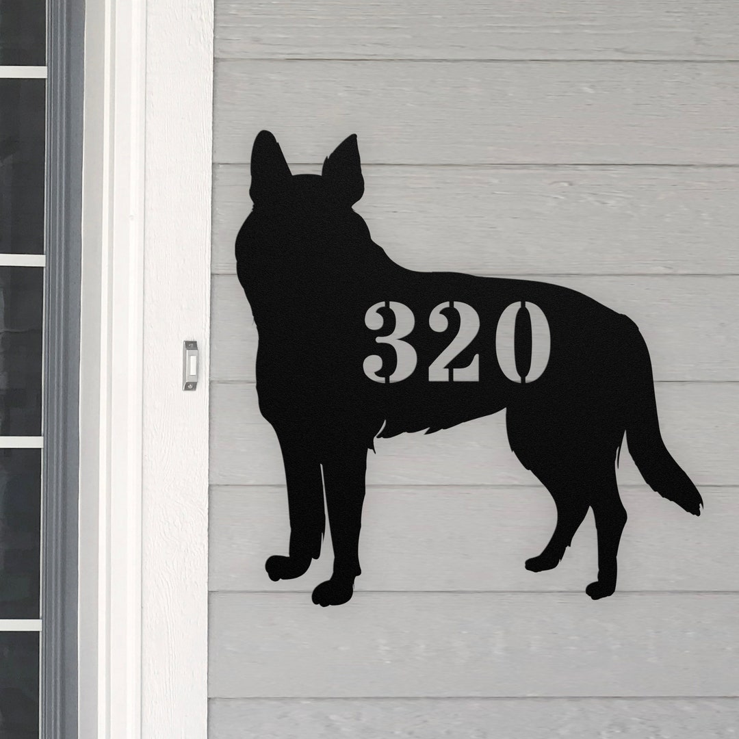 Personalized Shiloh Shepherd Address House Number Sign, Shiloh Dog ...