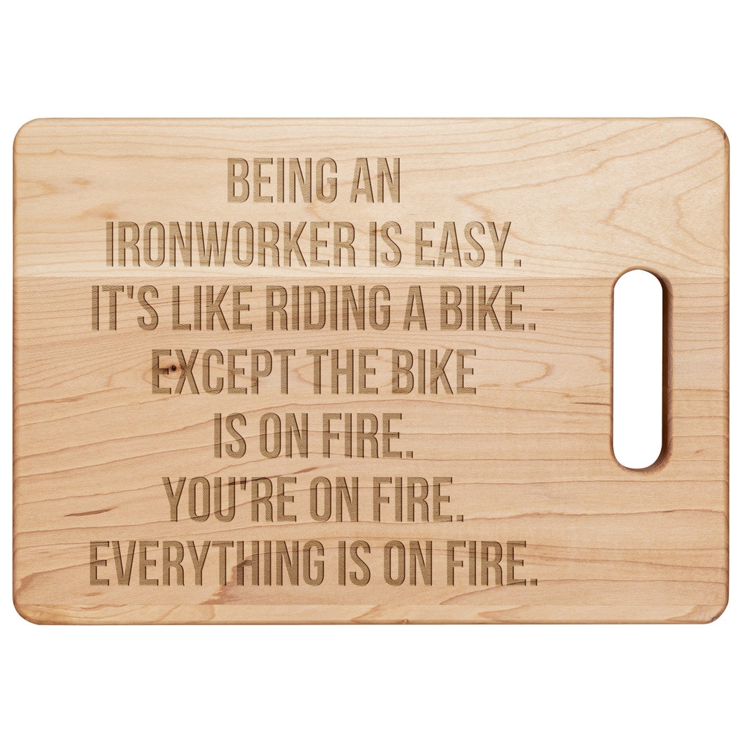 Ironworker Gift, Ironworker Cutting Board, Metal Worker, Gift for ...