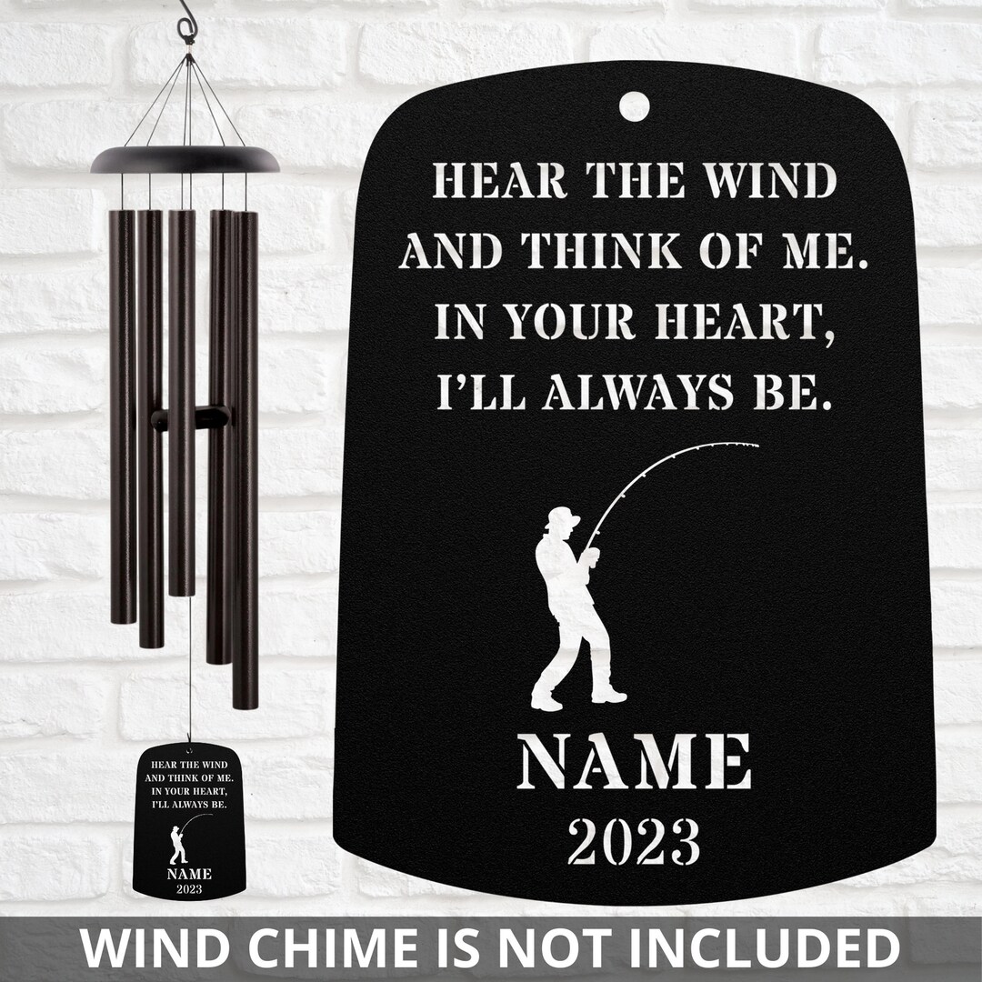 Fishing Man Wind Chime Sail Fishing Man Wind Chime Memorial Loss Gift ...