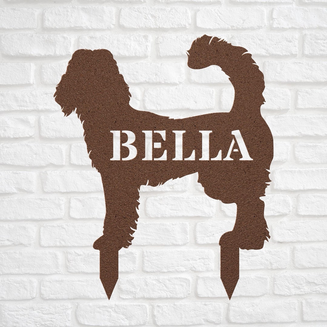 Personalized Labradoodle Copper Garden Statue Stake, Custom Labradoodle ...