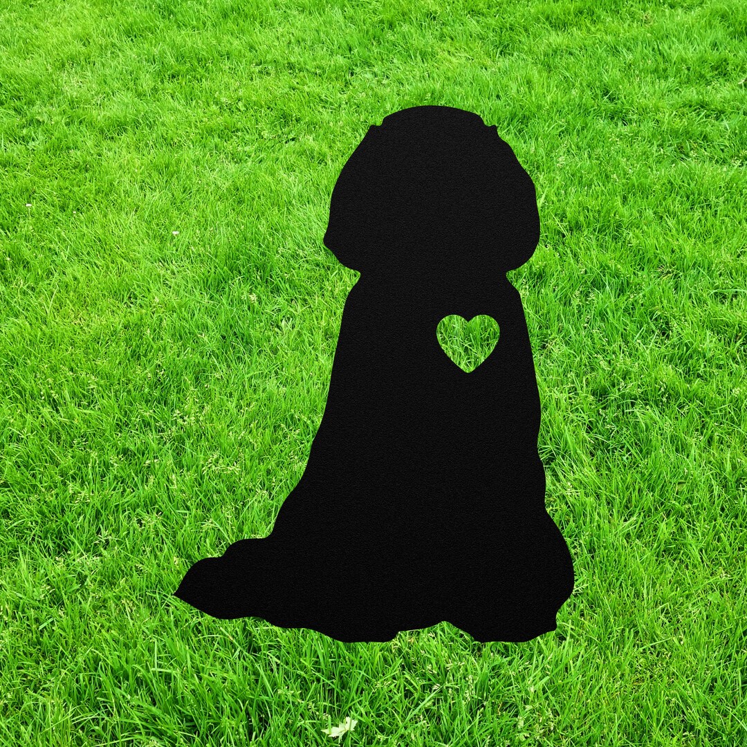 Personalized Goldendoodle Garden Statue Stake, Custom Goldendoodle ...