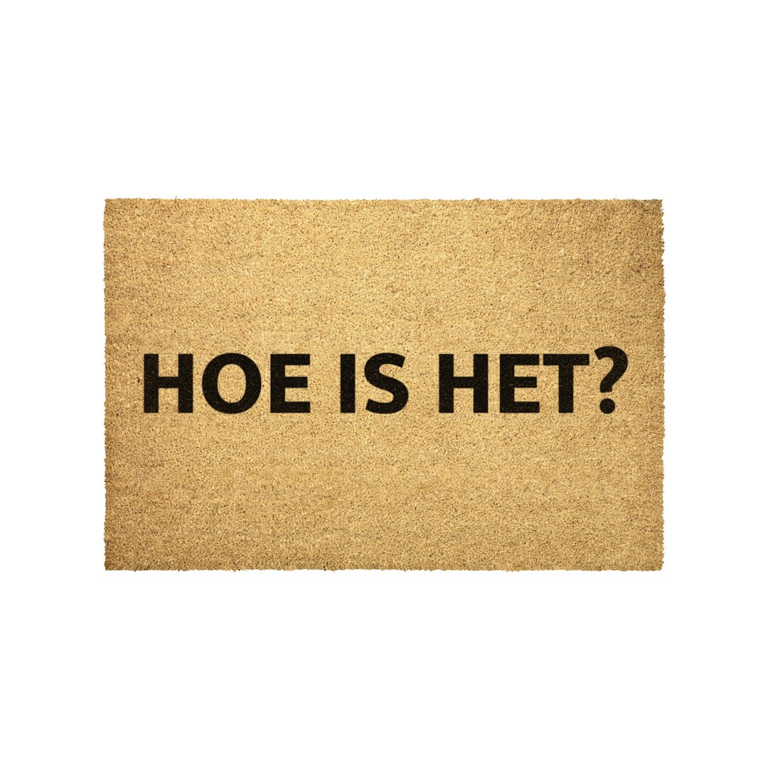 Dutch Doormat Decor Art Outdoor Rug, How Are You in Dutch, Netherlands ...