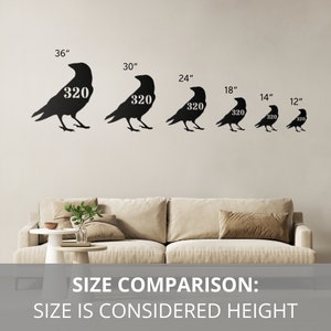 Personalized Raven Address House Number Sign Crow Metal Wall Art ...