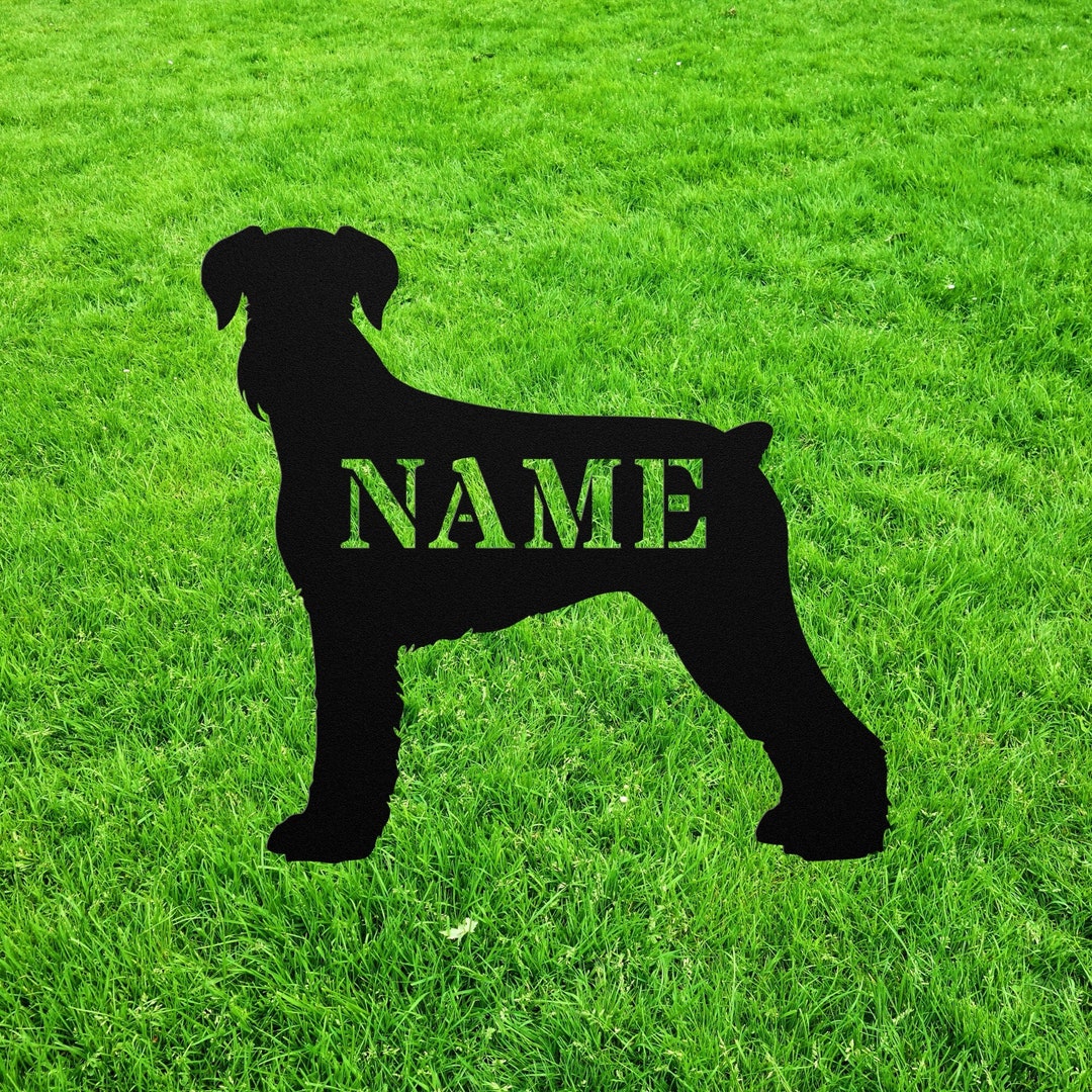 Personalized Giant Schnauzer Yard Statue Stake, Custom Giant Schnauzer ...