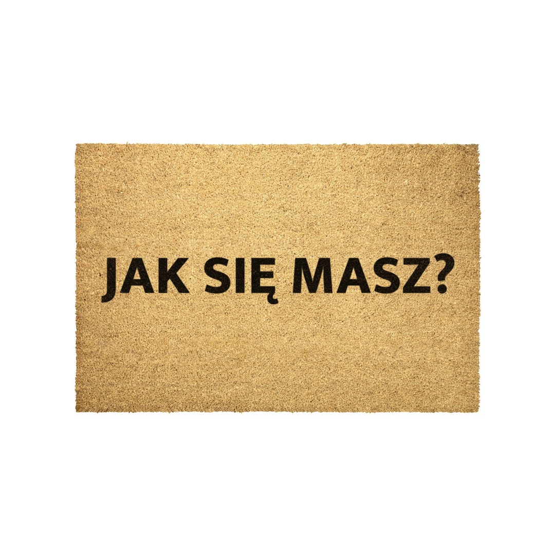 Polish Doormat Decor Art Outdoor Rug, How Are You in Polish, Poland ...