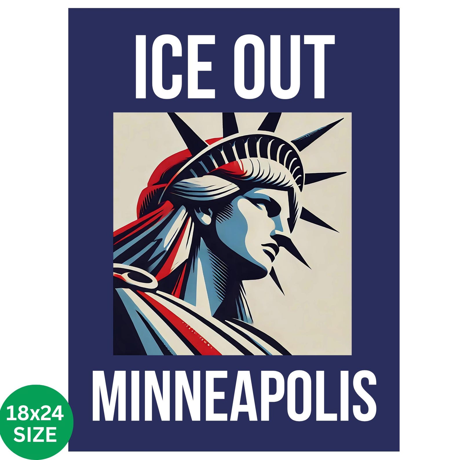 Ice Out Minneapolis Abolish Ice Protest March Poster Anti Trump Resist ...