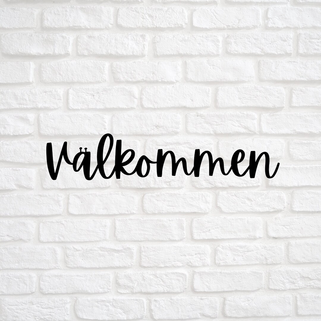 Swedish Metal Sign Välkommen Wall Art Plaque Sweden Front Home Decor ...