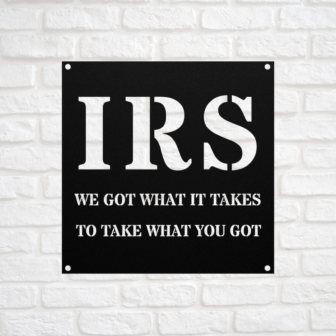 Irs Metal Sign, Funny Wall Art Decor - Etsy